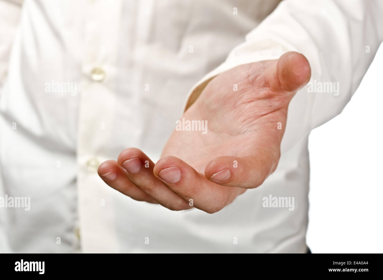 Empty open hand Stock Photo - Alamy
