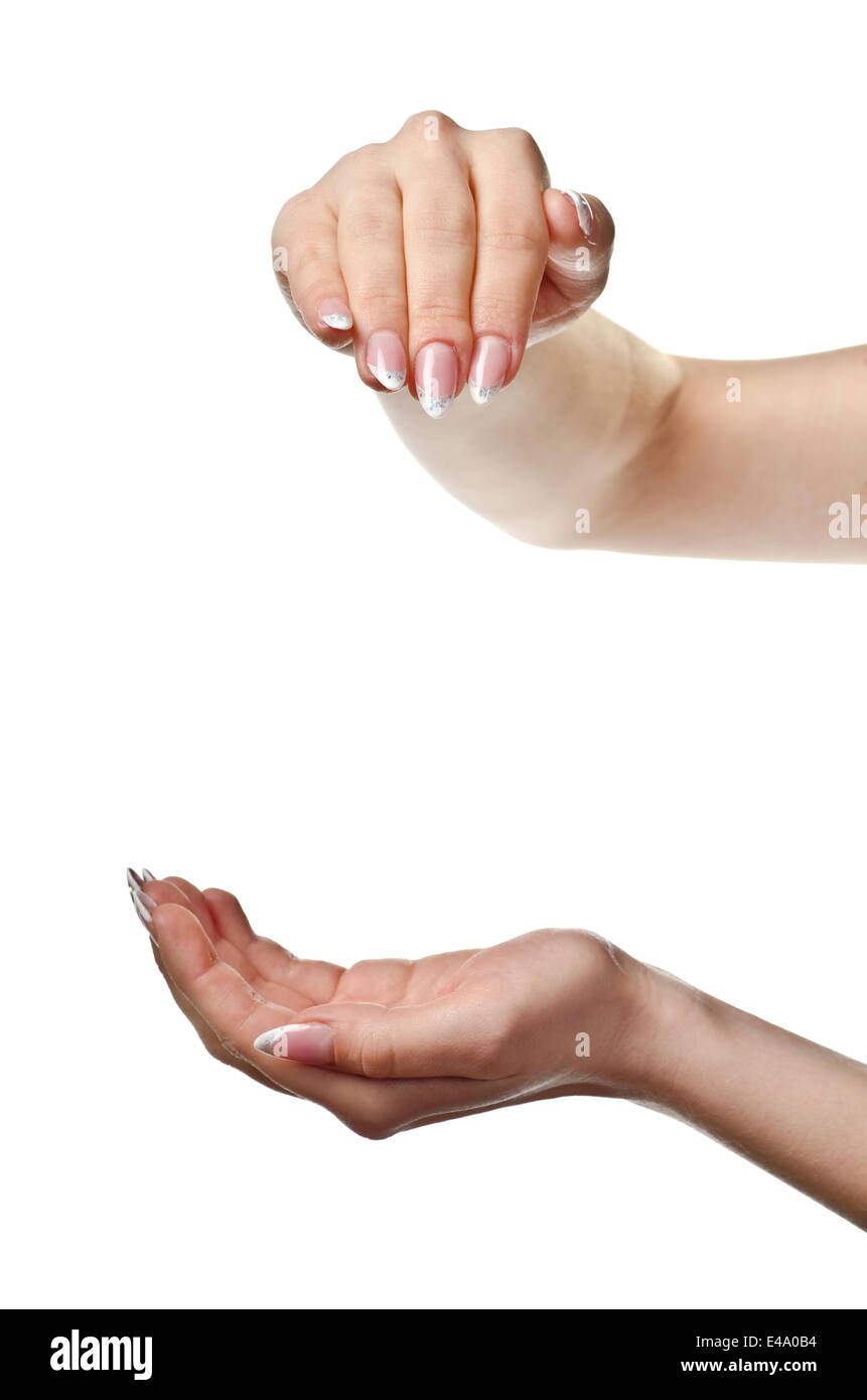 Stretched hands Cut Out Stock Images & Pictures - Alamy