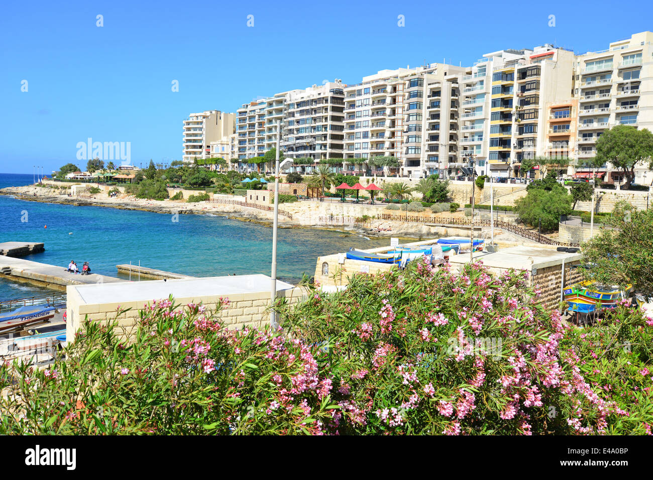Seafront view, Sliema (Tas-Sliema), Northern Harbour District, Malta ...