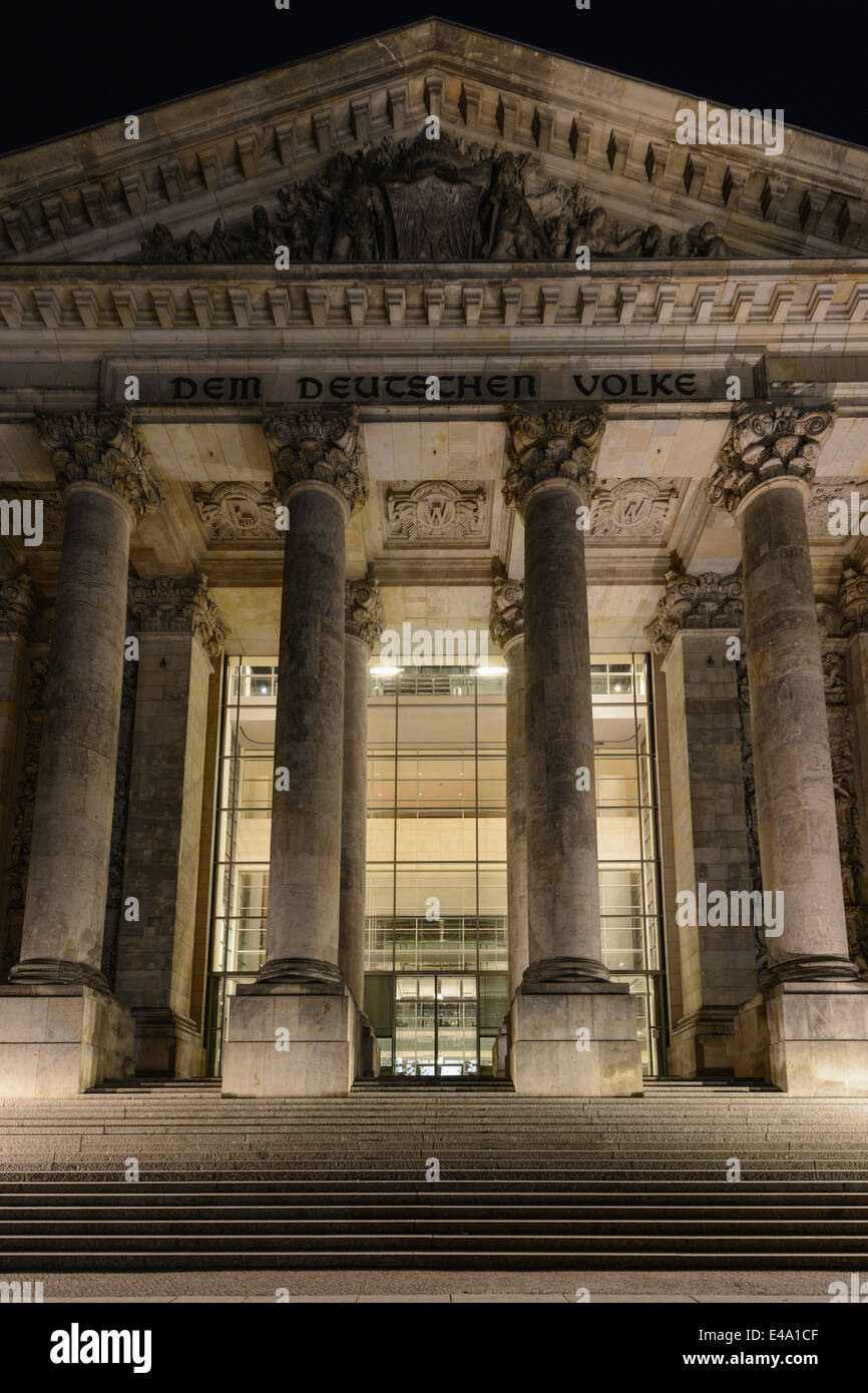 Germany, Berlin, Entry of Reichstag Stock Photo - Alamy