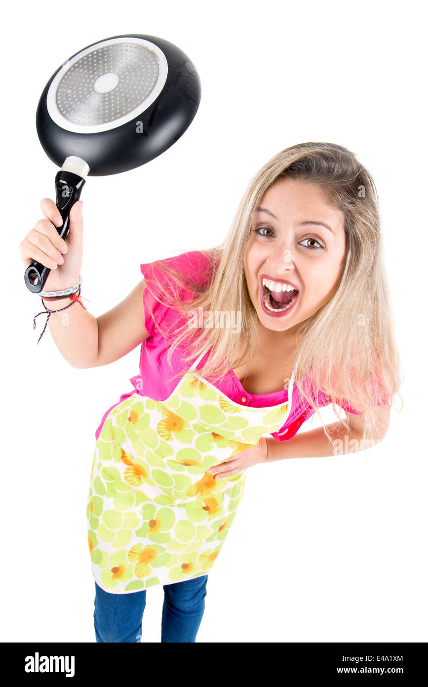 Angry chef woman Cut Out Stock Images & Pictures - Alamy
