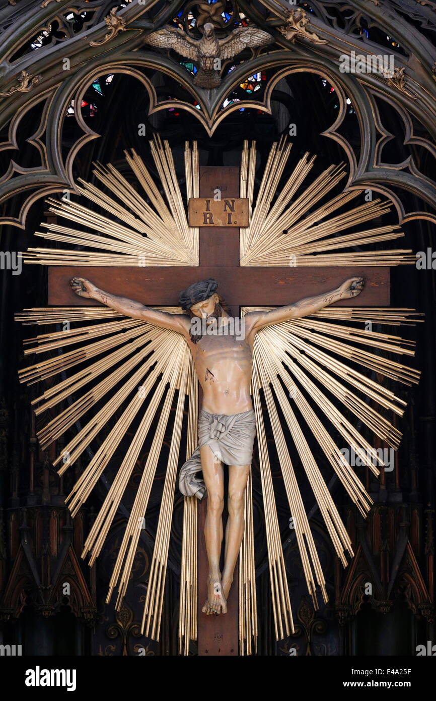 Jesus on the Cross, Maria am Gestade church (Mary at the Shore), Vienna ...