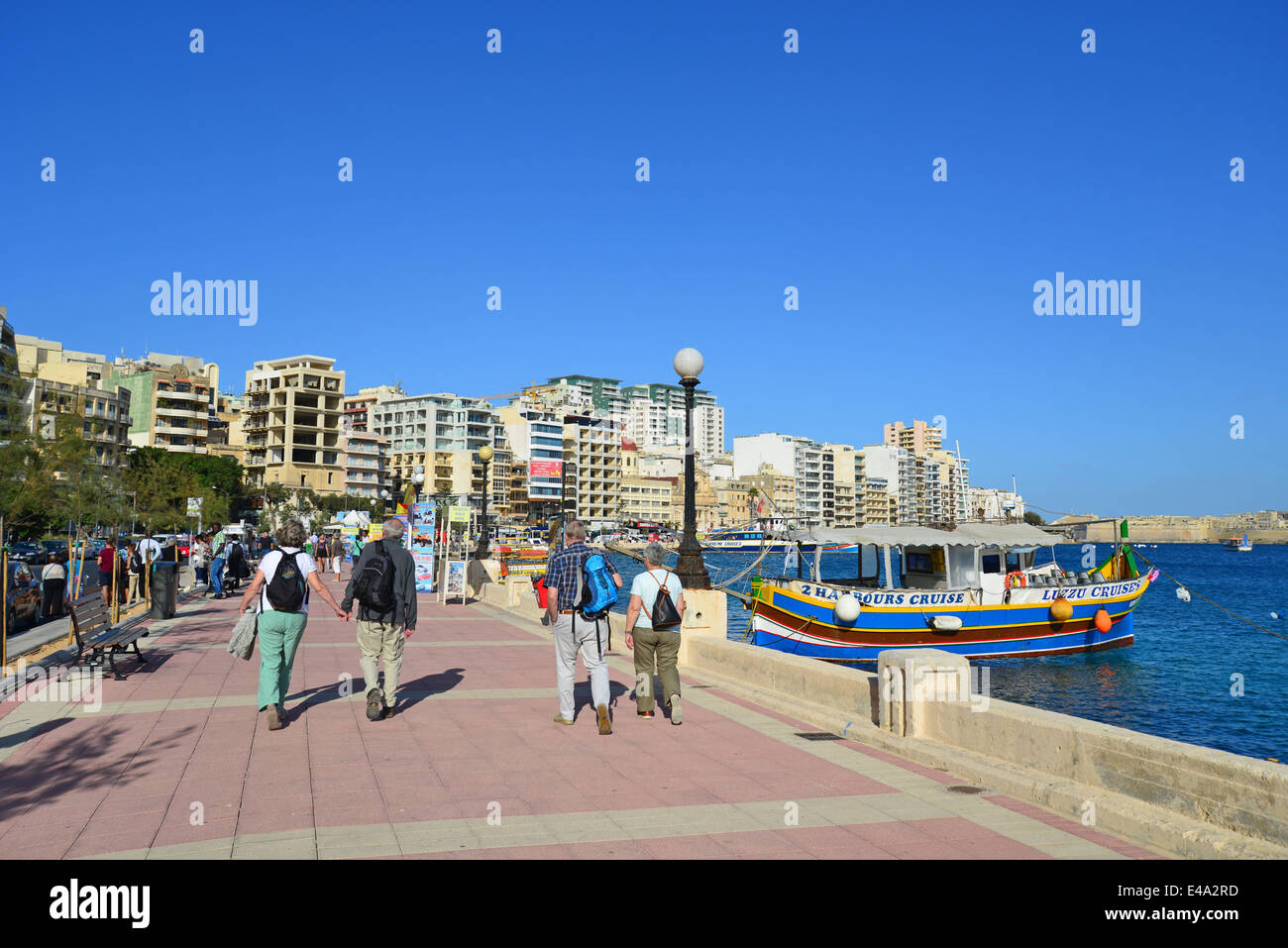 Sliema malta seafront promenade hi-res stock photography and images - Alamy
