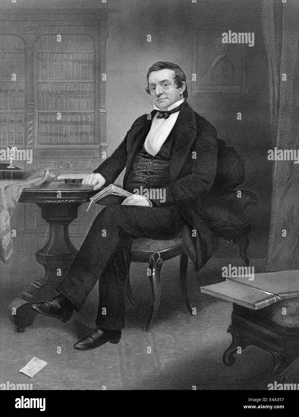 Washington Irving, 1783 - 1859, an American author and diplomat Stock ...