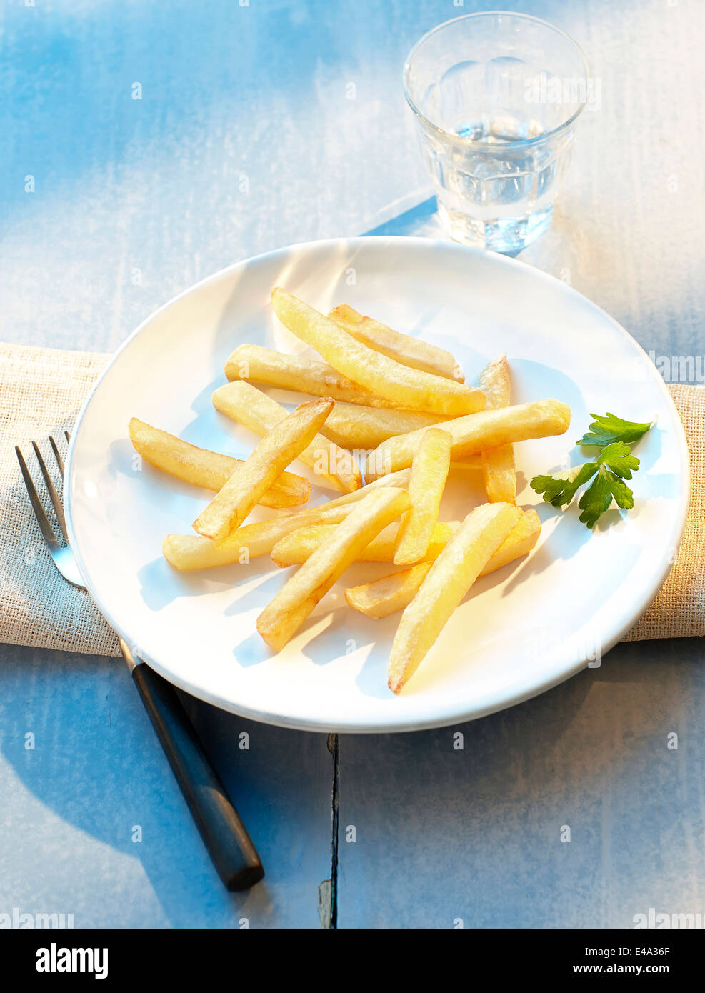 French fries on plate Stock Photo - Alamy