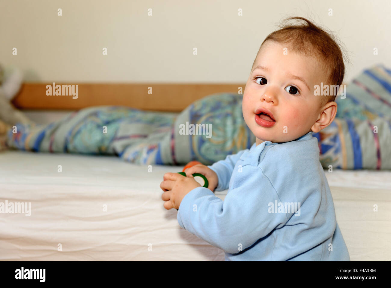 Portrait of baby boy at home Stock Photo - Alamy