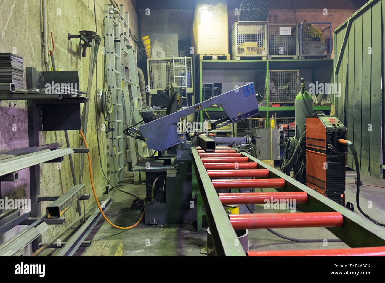 Workshop in a scrap metal recycling plant Stock Photo - Alamy