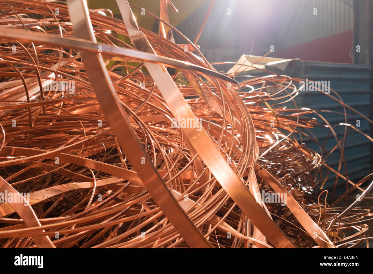 Copper in a scrap metal recycling plant Stock Photo - Alamy