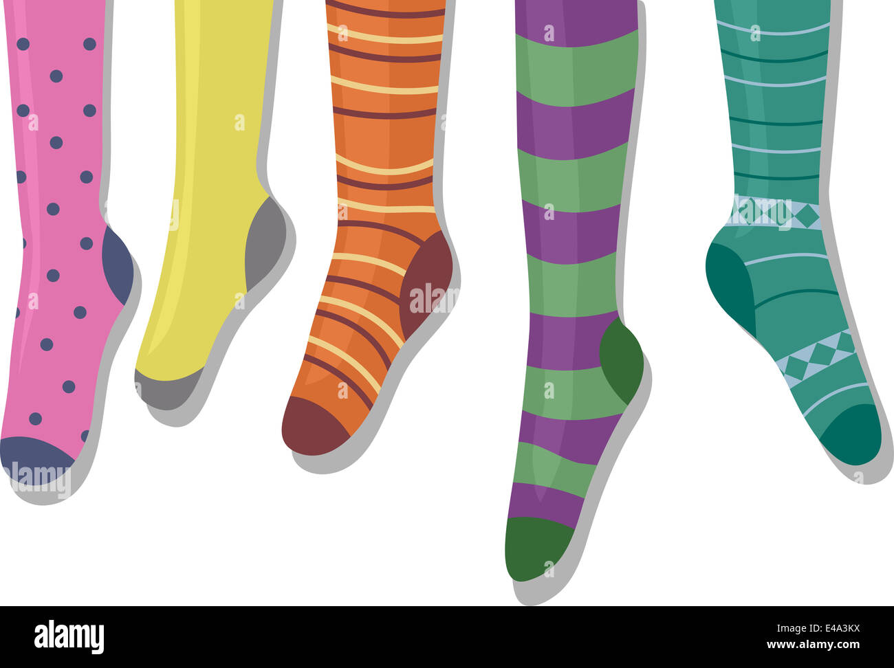 Cartoon socks hi-res stock photography and images - Alamy