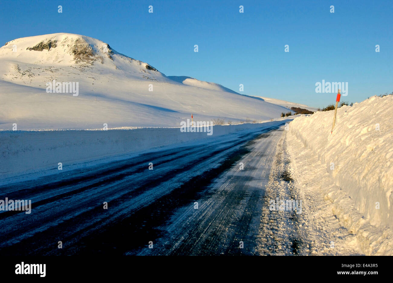 Winter countryside road in hi-res stock photography and images - Alamy