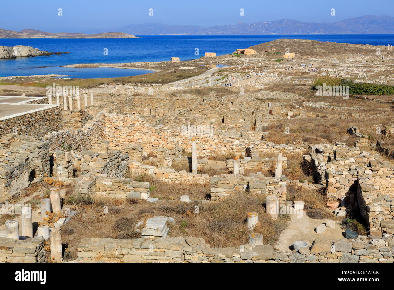Delos archaeological ruins, UNESCO World Heritage Site, Delos, Cyclades ...