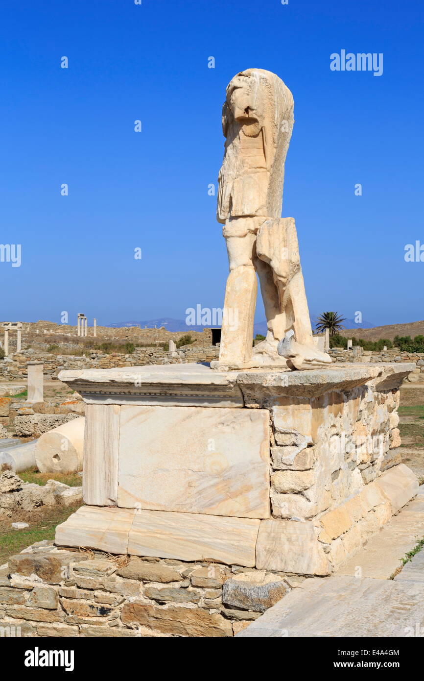 Delos archaeological ruins, UNESCO World Heritage Site, Delos, Cyclades ...
