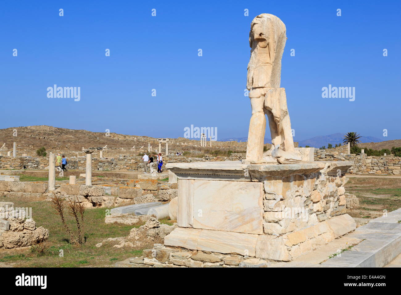 Delos archaeological ruins, UNESCO World Heritage Site, Delos, Cyclades ...