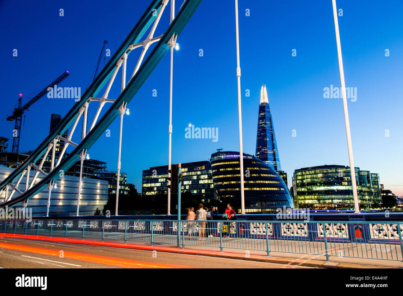 Tower Bridge and The Shard Night London UK Stock Photo - Alamy