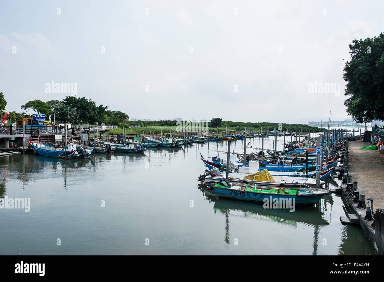 Little boats, Guandu Nature Park, Guandu, Taipeh, Taiwan, Asia Stock ...