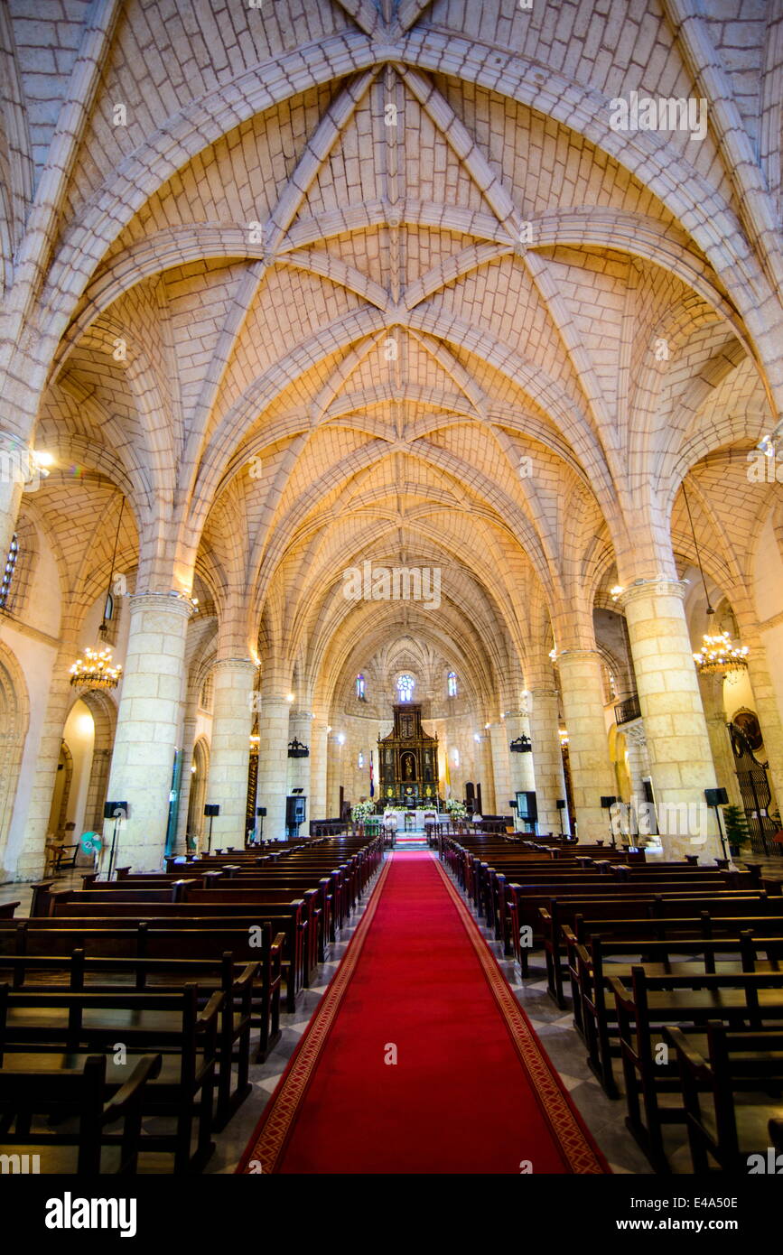Interior of the Cathedral Primada de America, Old Town, UNESCO, Santo ...