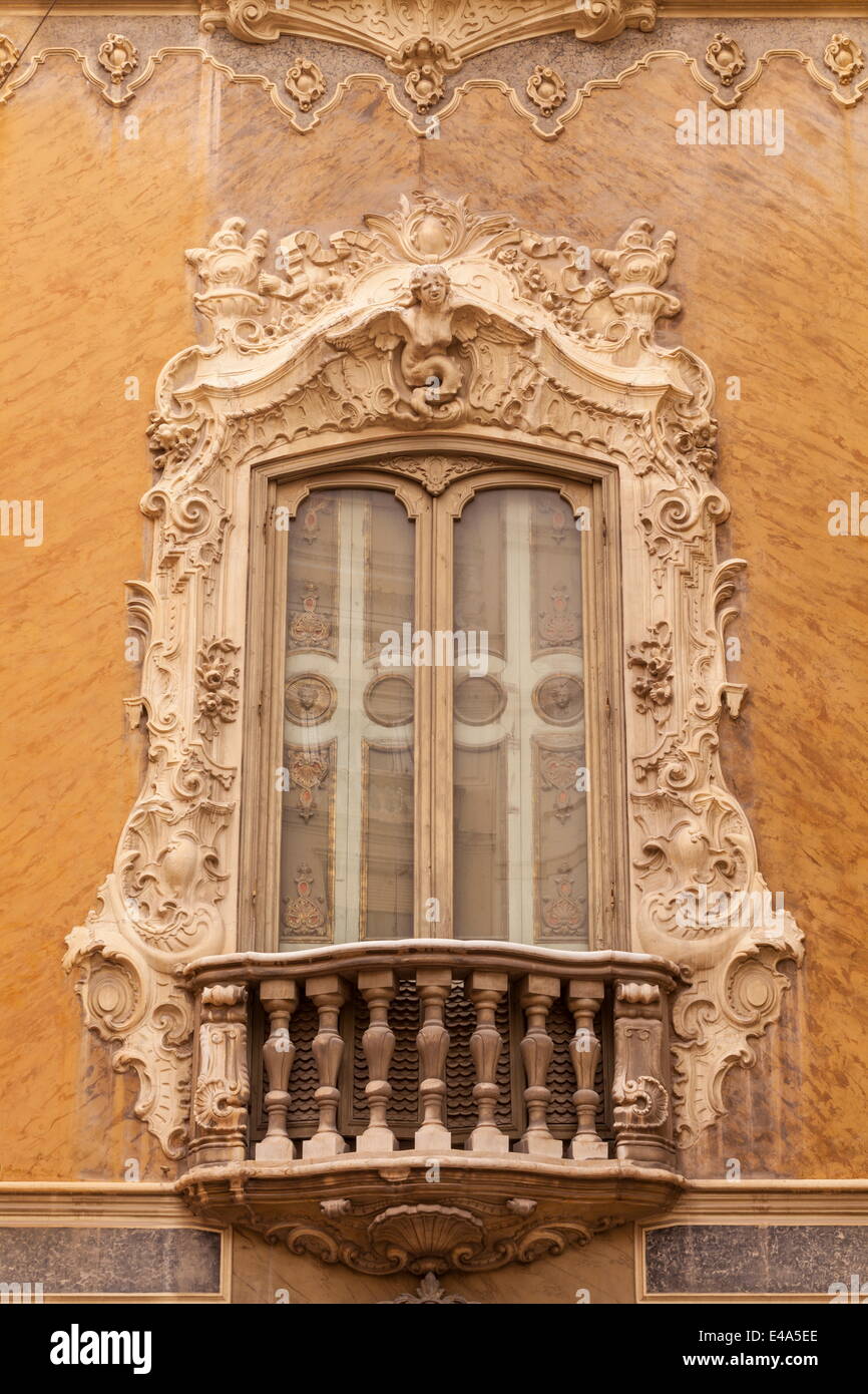Rococo style architecture on the National Ceramics Museum in Valencia ...