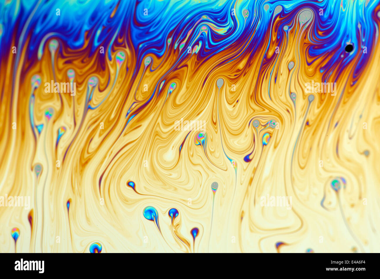 Light interference patterns on soap film Stock Photo - Alamy