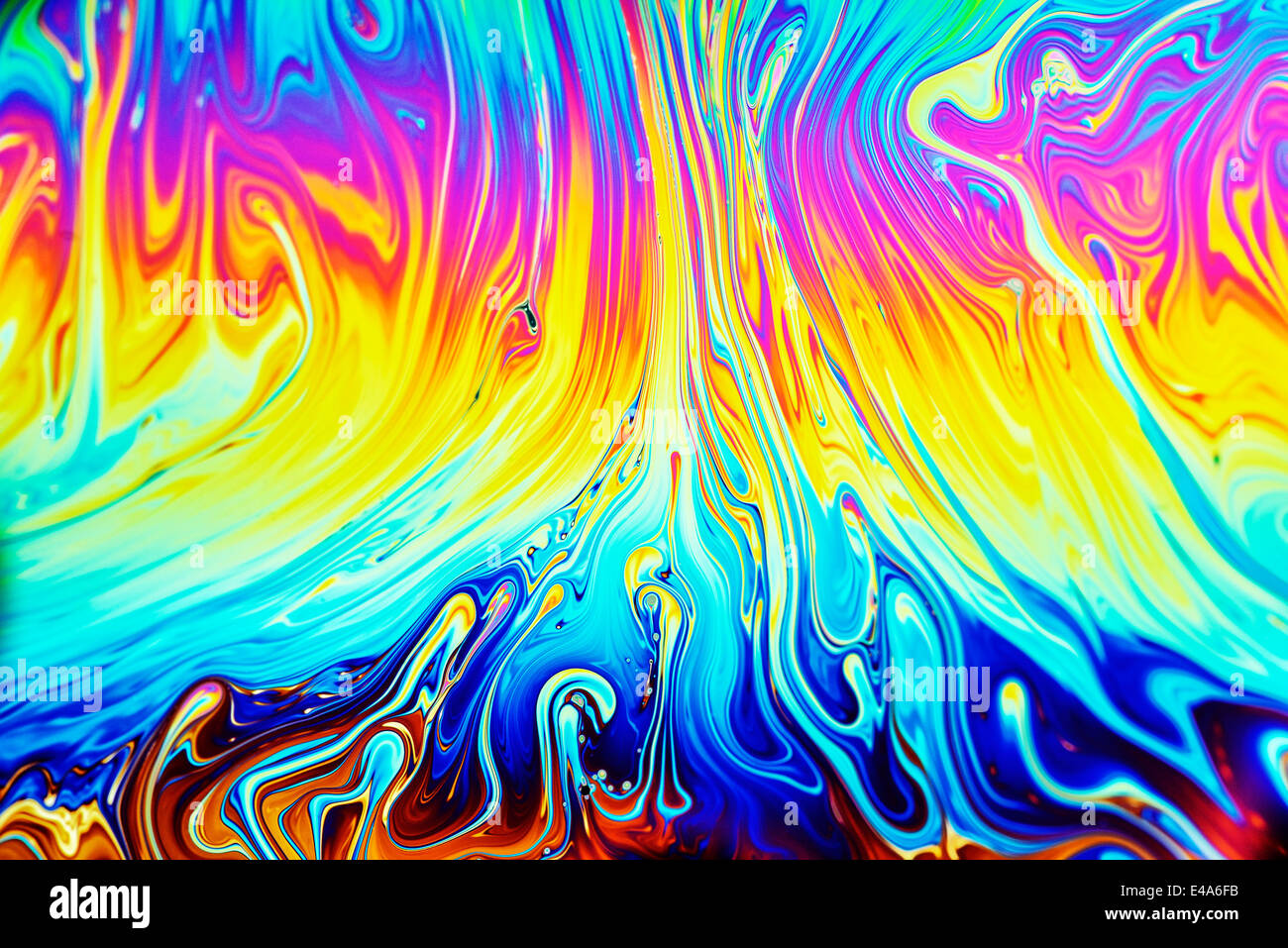 Light interference patterns on soap film Stock Photo - Alamy