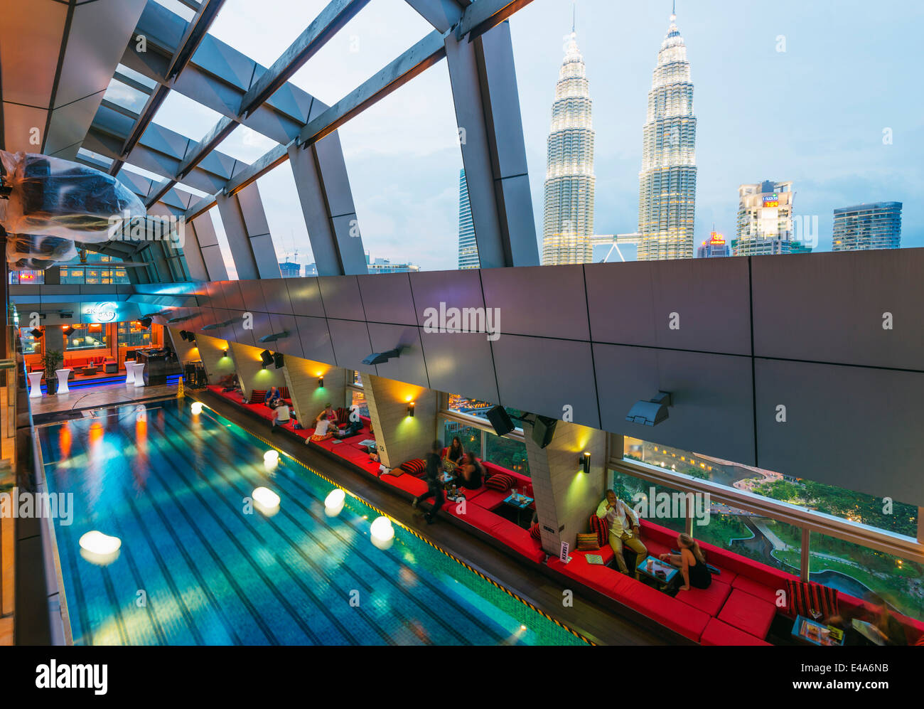 Sky bar, Petronas Towers, Kuala Lumpur, Malaysia, South East Asia Stock ...
