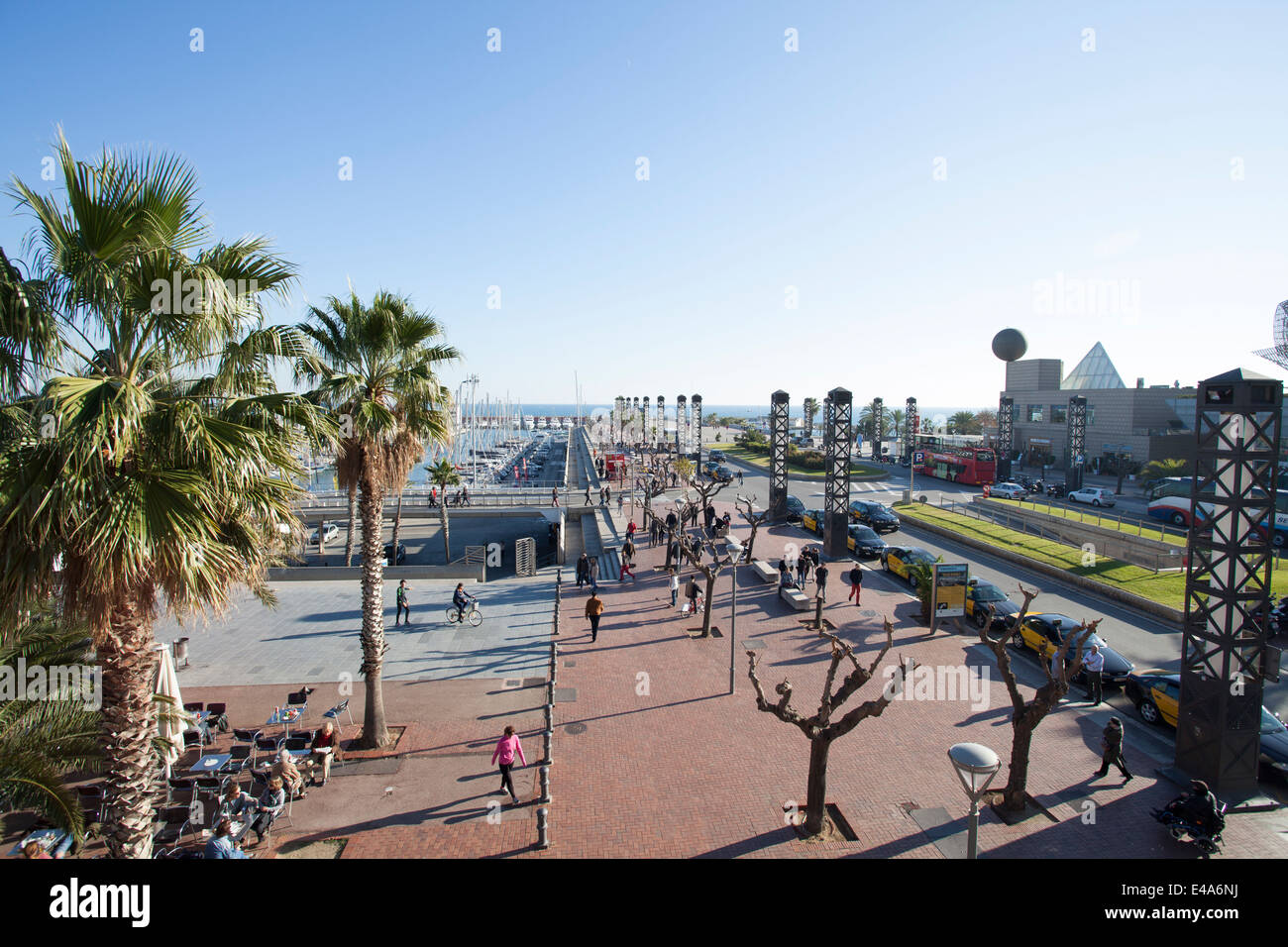 Spain, Catalonia, Barcelona, Waterfront promenade Stock Photo - Alamy