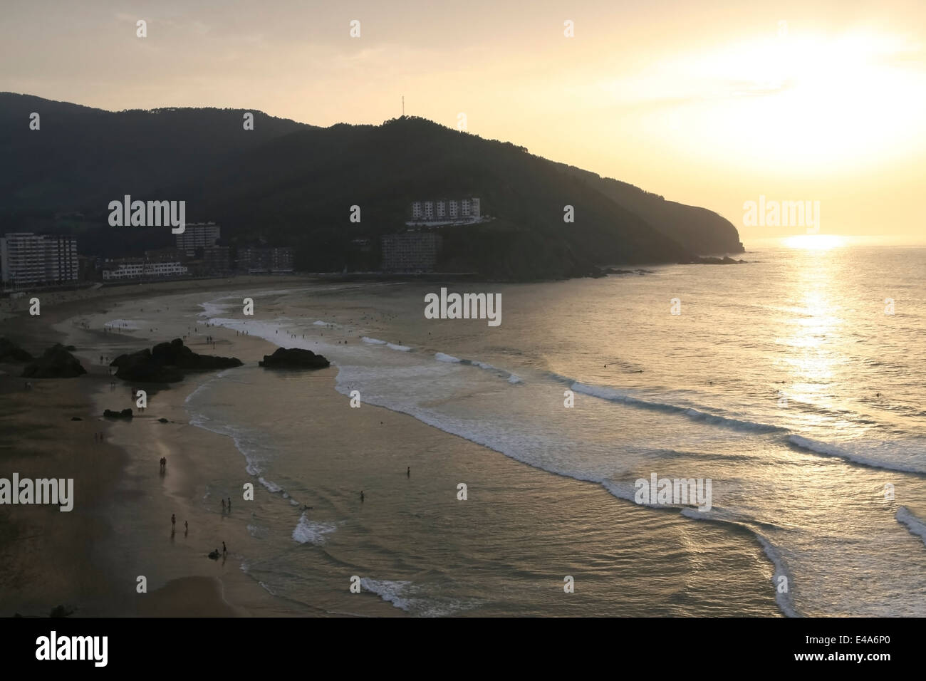 Spain, Bilbao, Beach, Sunset Stock Photo - Alamy