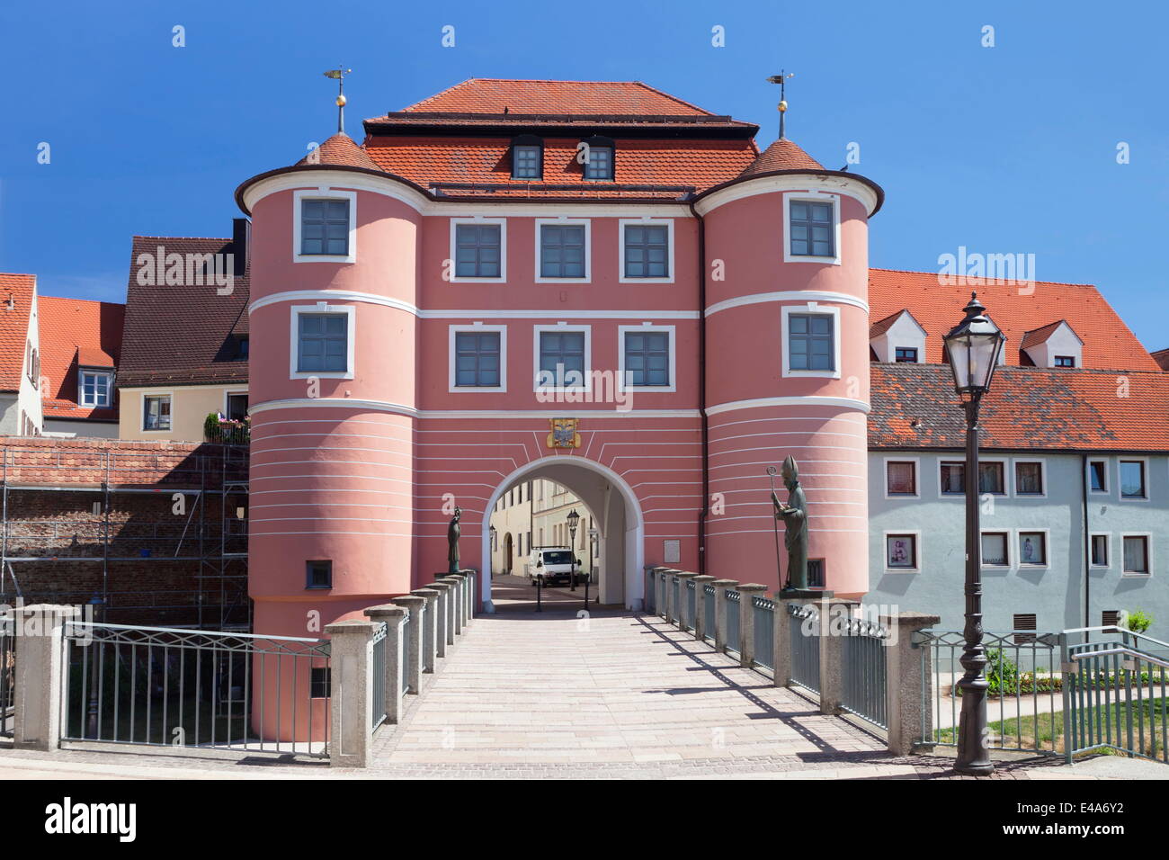 Rieder Tor gate, Donauworth, Romantic Road, Bavarian Swabia, Bavaria ...