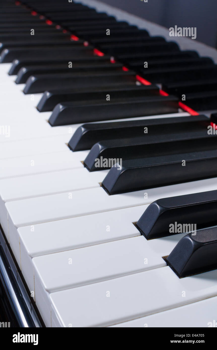 Closeup take of a classic piano keyboard Stock Photo - Alamy