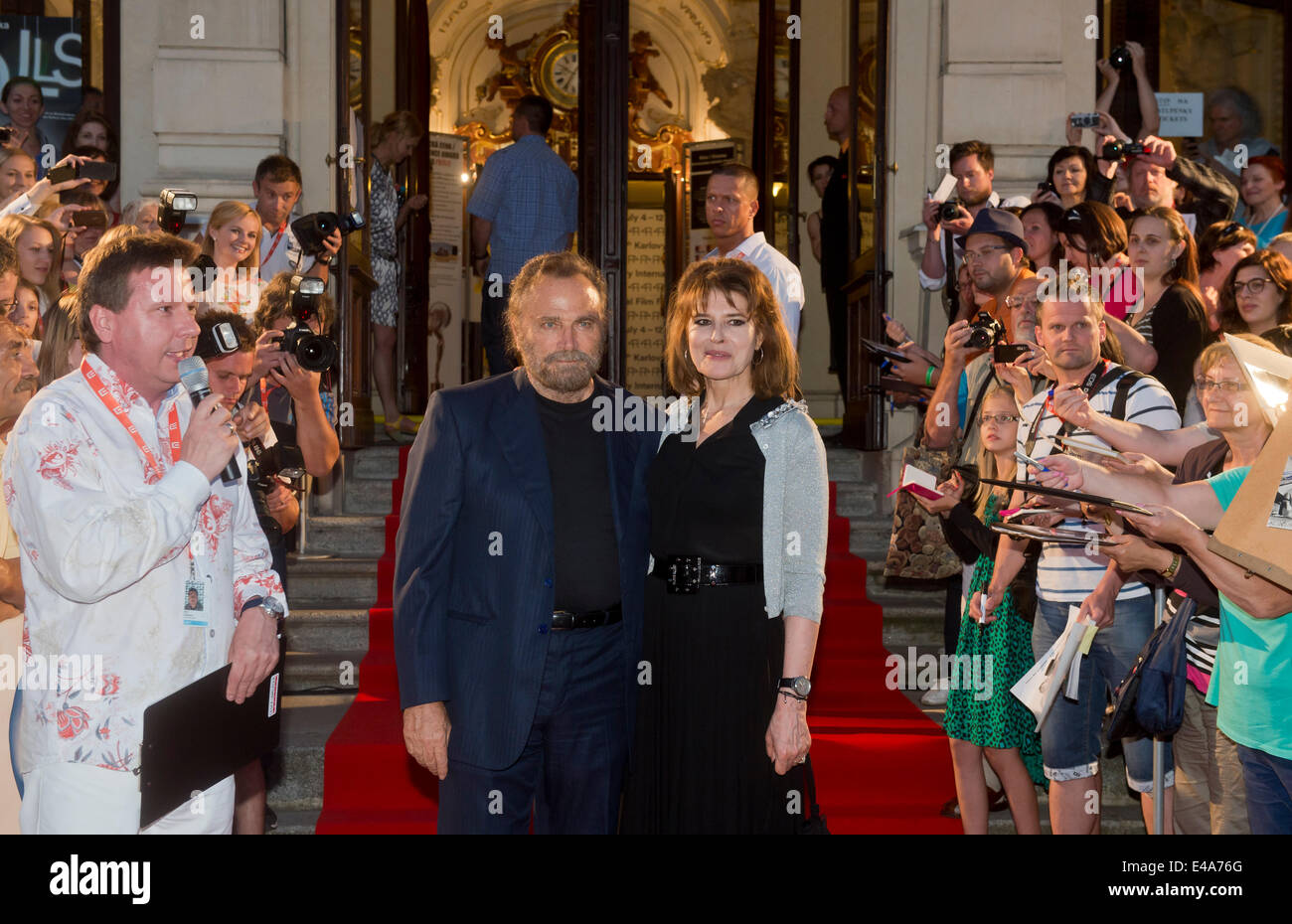 French actress and director Fanny Ardant and Italian actor Franco Nero ...
