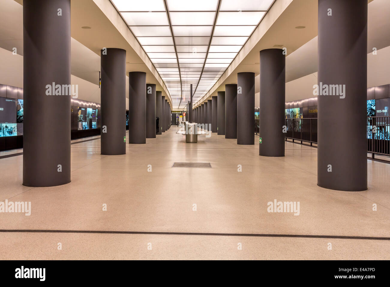 Germany, Berlin, modern architecture of subway station Brandenburger ...