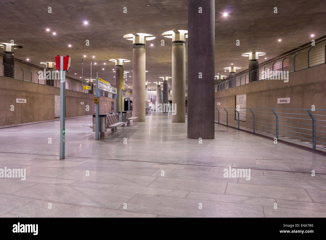 Germany, Berlin, modern architecture of subway station Bundestag Stock ...