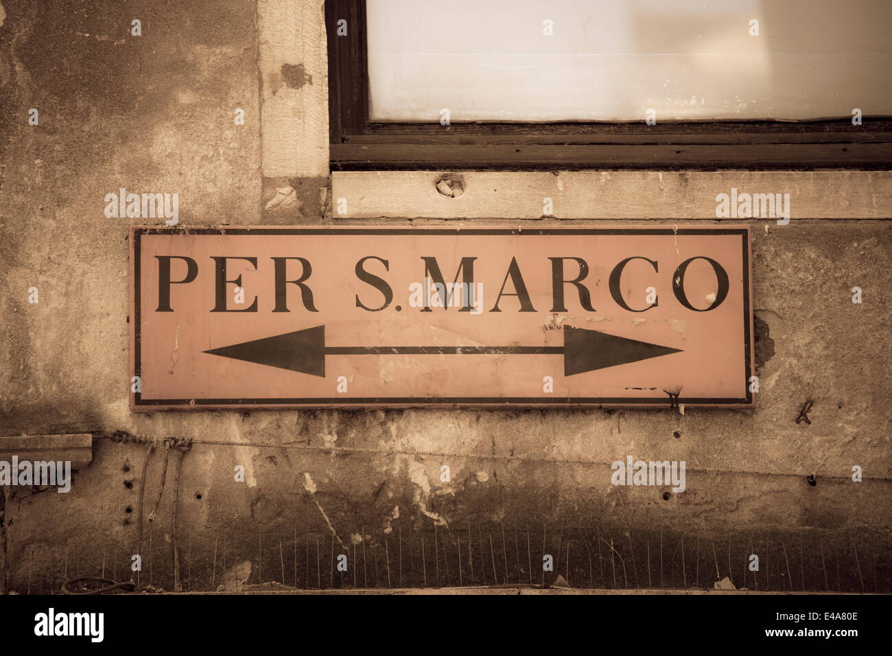 Street sign, Venice, UNESCO World Heritage Site, Veneto, Italy, Europe ...