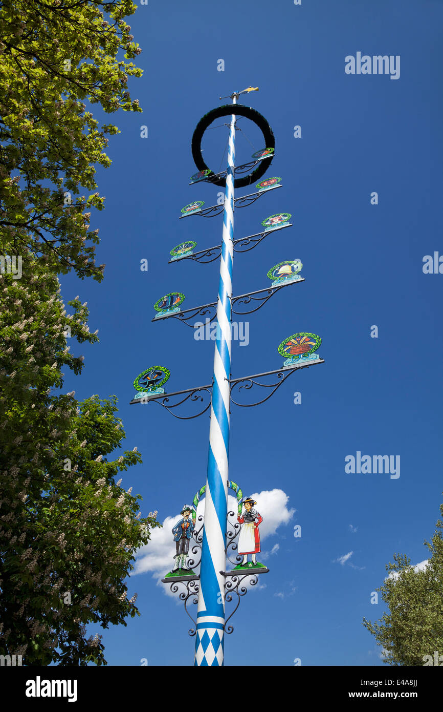 Germany, Bavaria, Munich, Maypole Stock Photo - Alamy