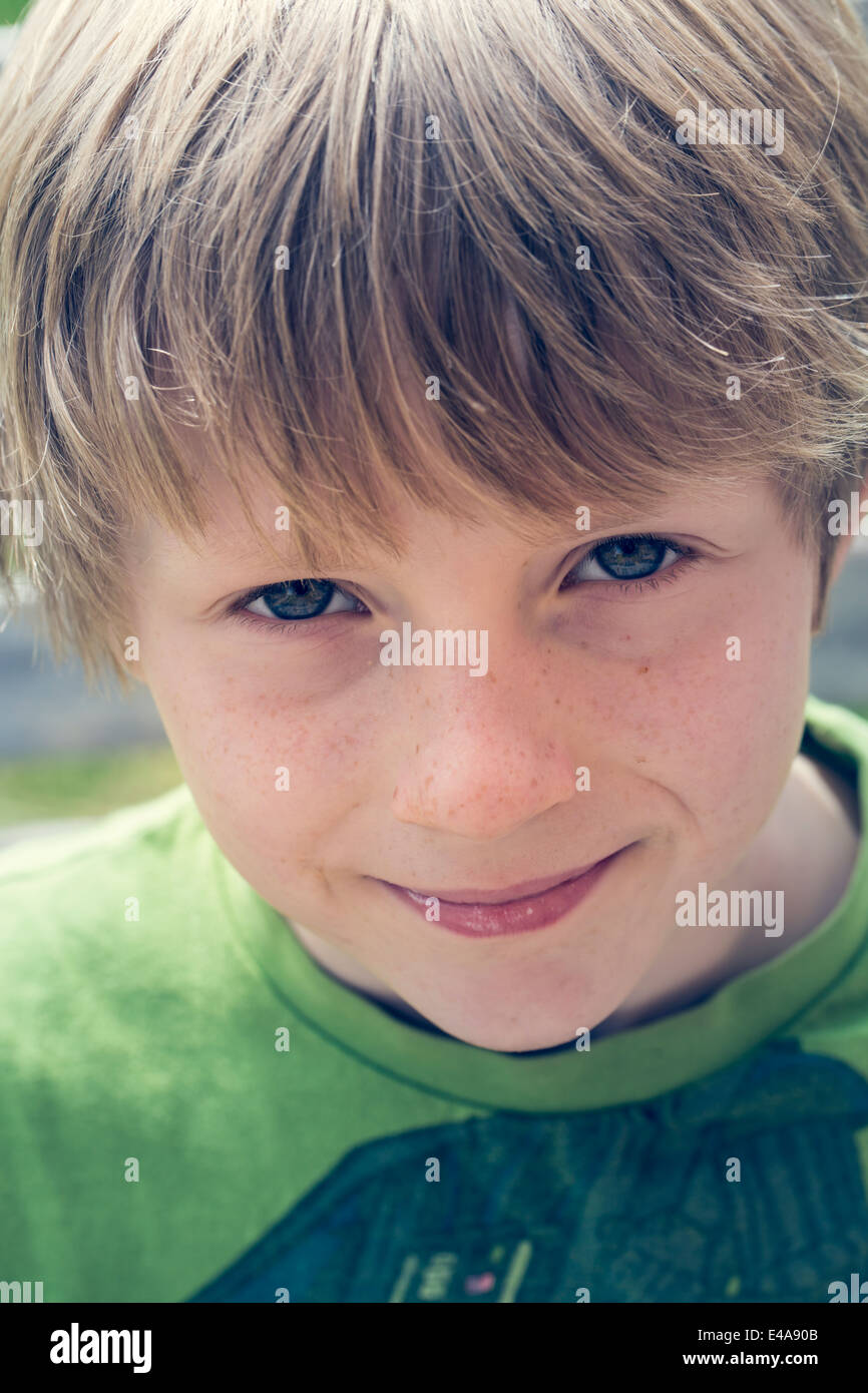 Blond boy freckles hi-res stock photography and images - Alamy