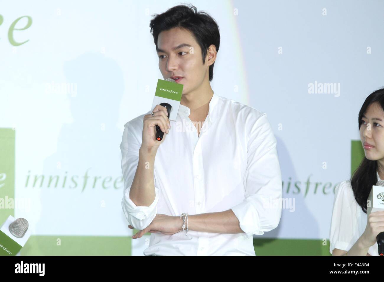 Taipei. 4th July, 2014. South Korean actor Lee MinHo attends innisfree ...