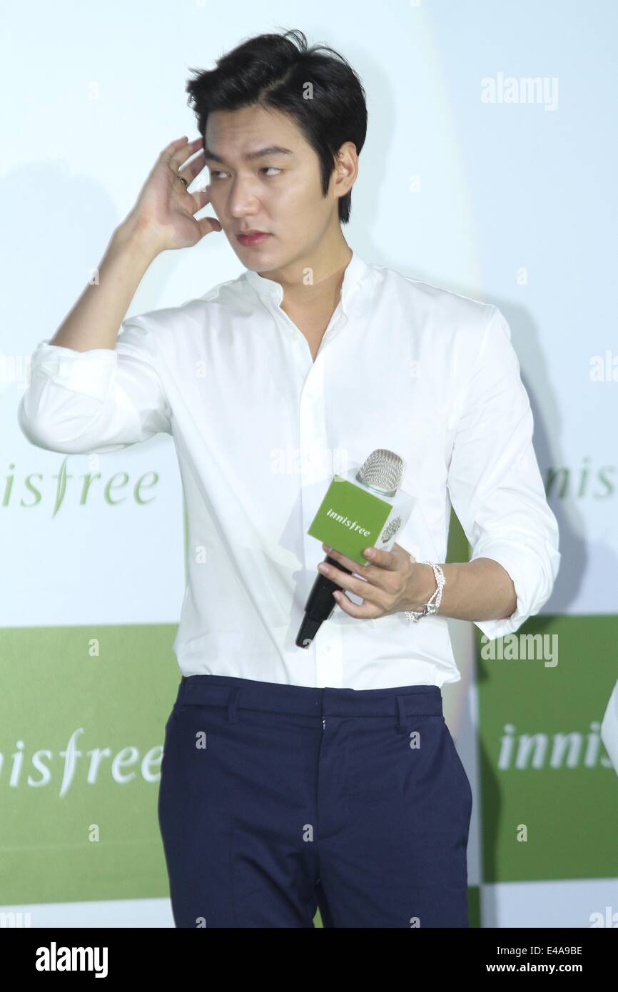 Taipei. 4th July, 2014. South Korean actor Lee MinHo attends innisfree ...