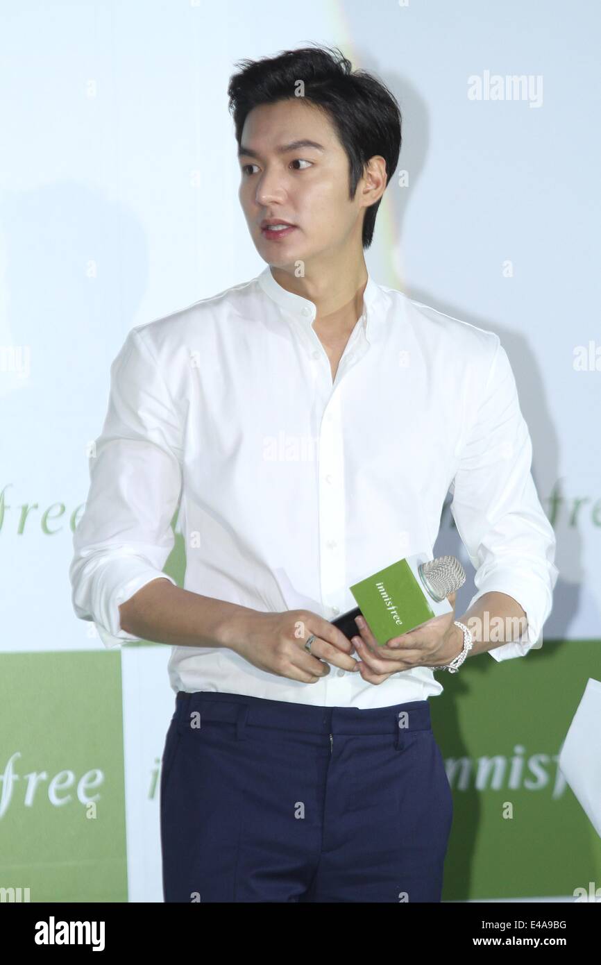 Taipei. 4th July, 2014. South Korean actor Lee MinHo attends innisfree ...