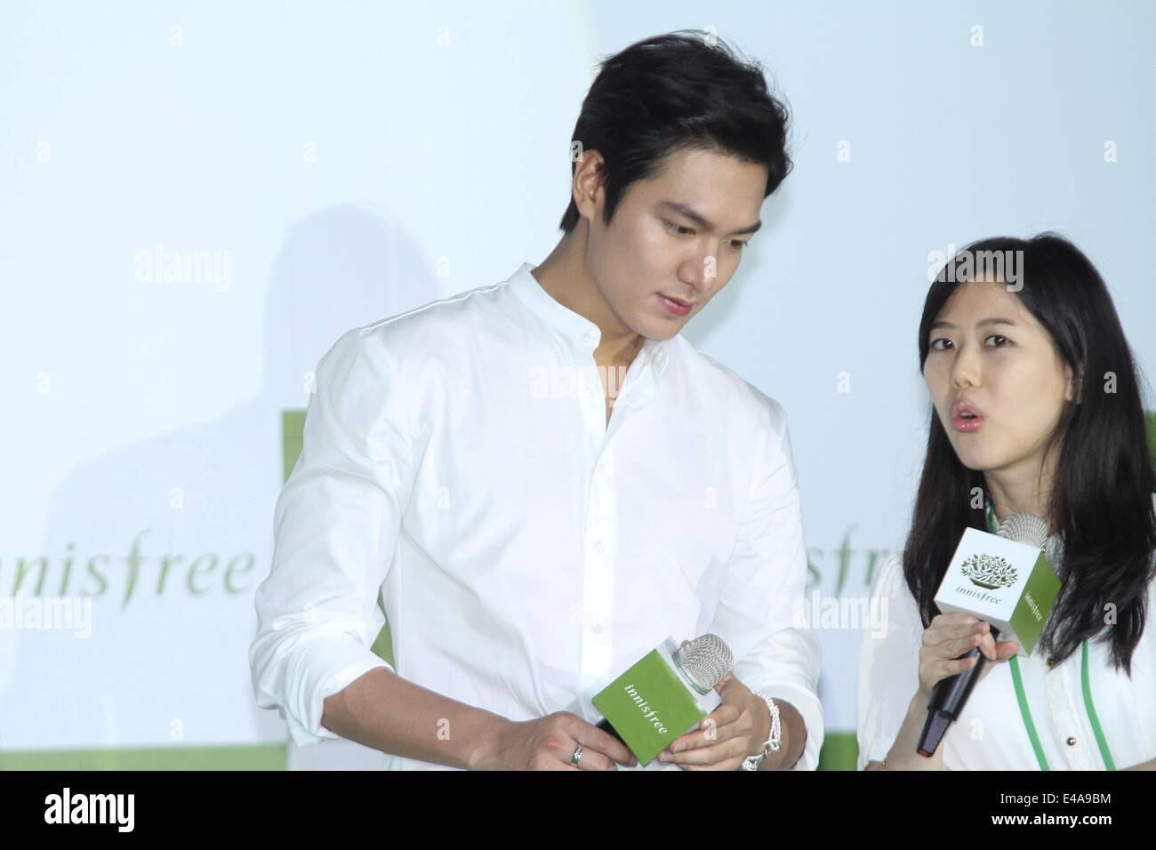 Taipei. 4th July, 2014. South Korean actor Lee MinHo attends innisfree ...