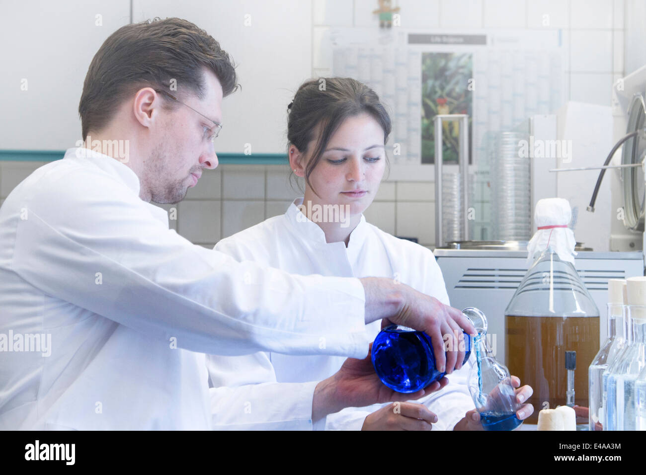 Two food analysts working together in laboratory Stock Photo - Alamy