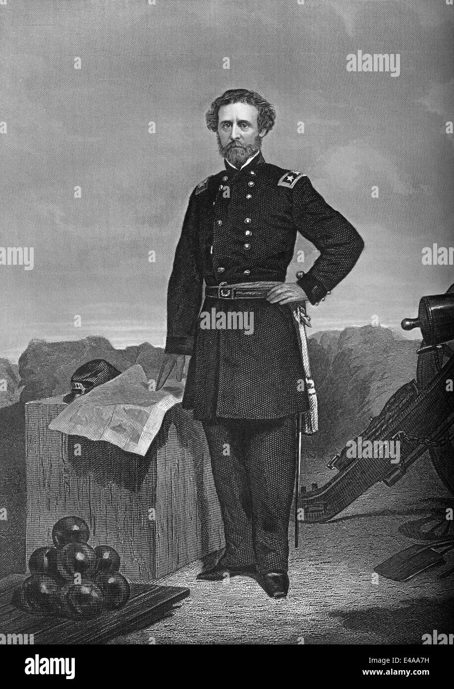 John Charles Frémont or Fremont, 1813 - 1890, an American military officer, explorer, and ...