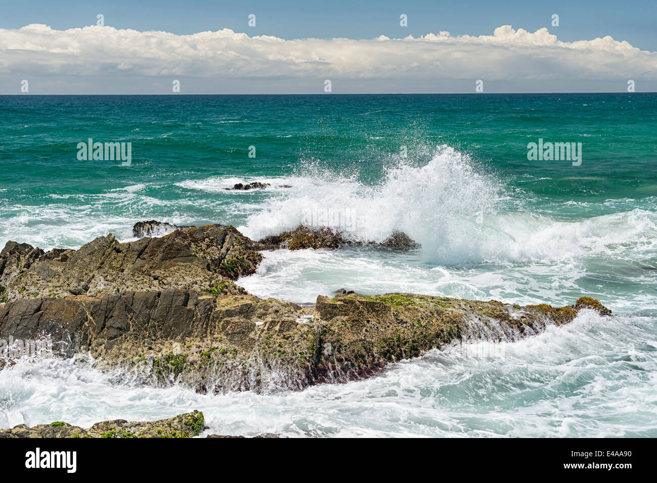 Australia, New South Wales, Byron Bay, Broken Head nature reserve,waves ...