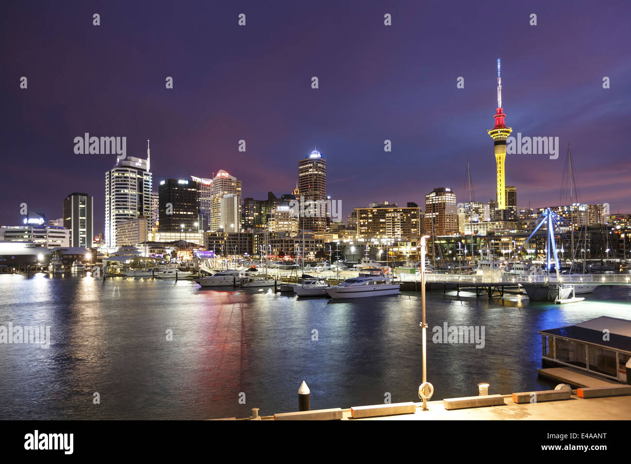 New Zealand, view to Auckland at evening twilight Stock Photo - Alamy