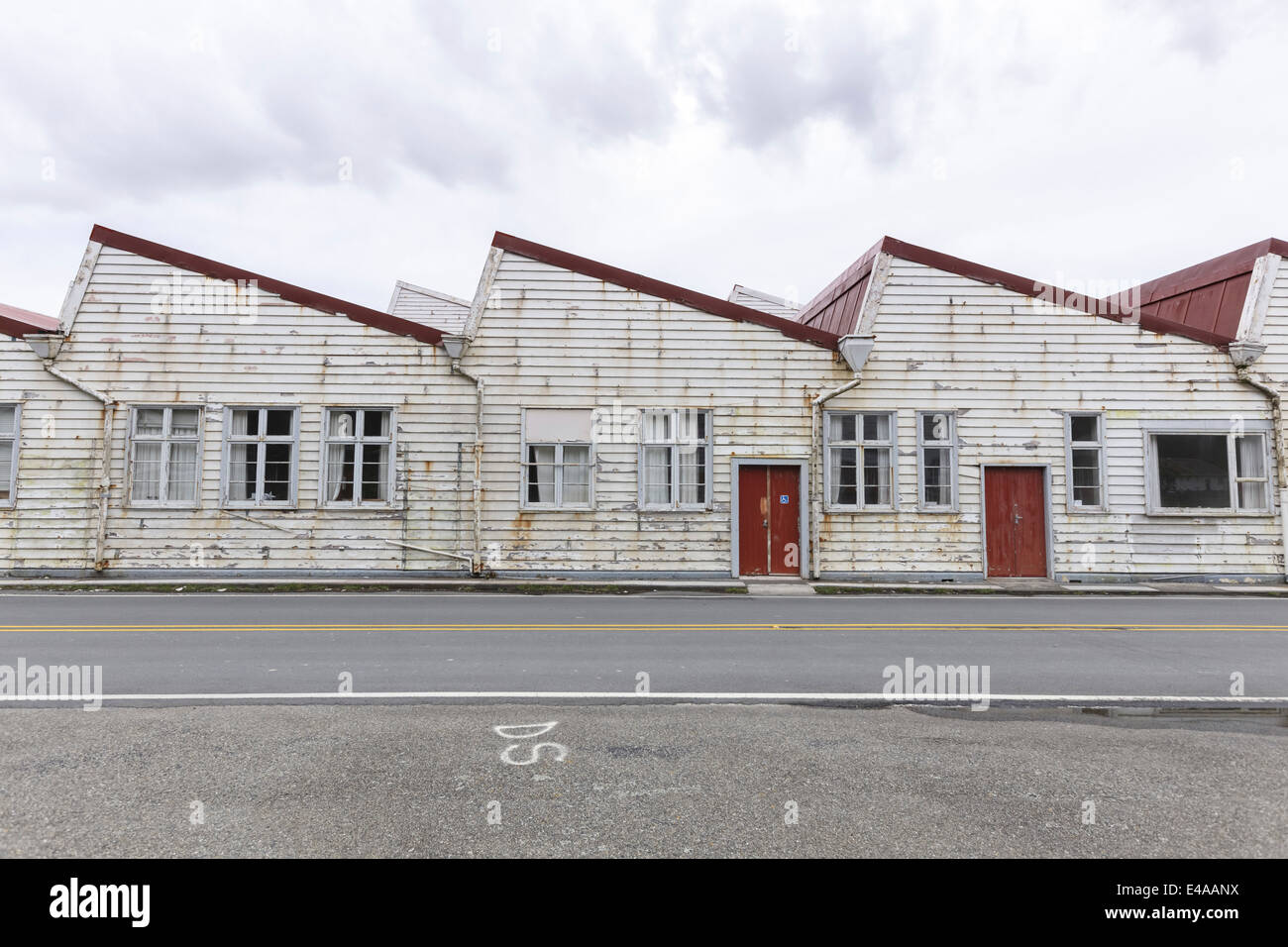 New Zealand, Wellington, view to old factory Stock Photo - Alamy