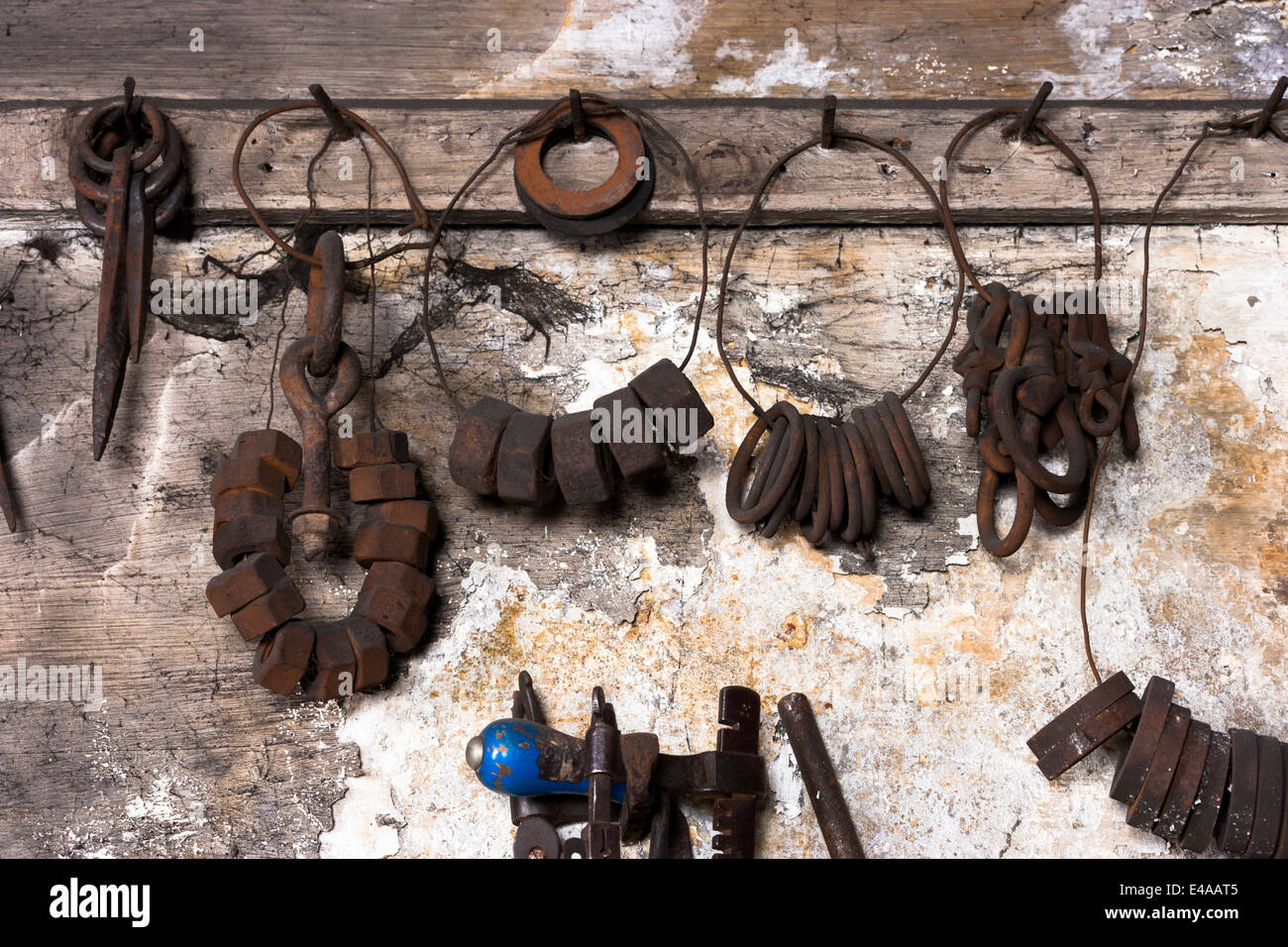 Germany, Bavaria, Josefsthal, tools at historic blacksmith's shop Stock ...