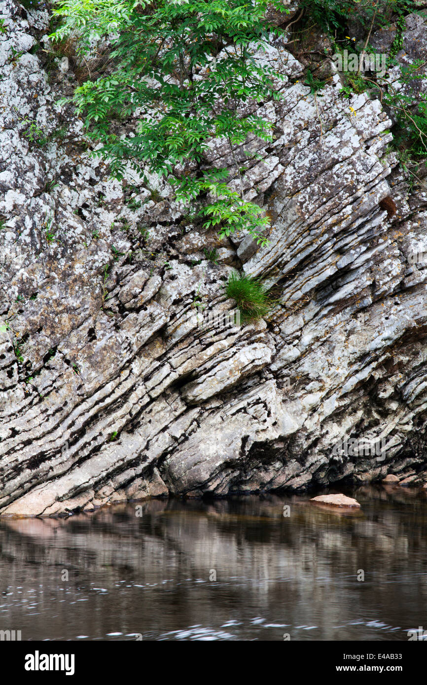 Rocks at Loup Scar by the River Wharfe Yorkshire Dales England Stock ...