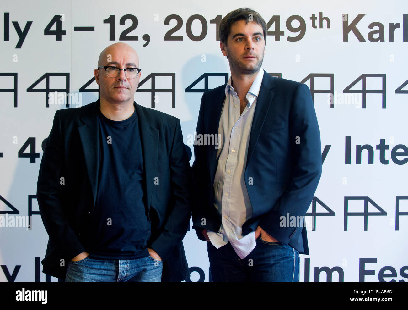 French director Pascal Rabate (left) and producer Xavier Delmas present ...