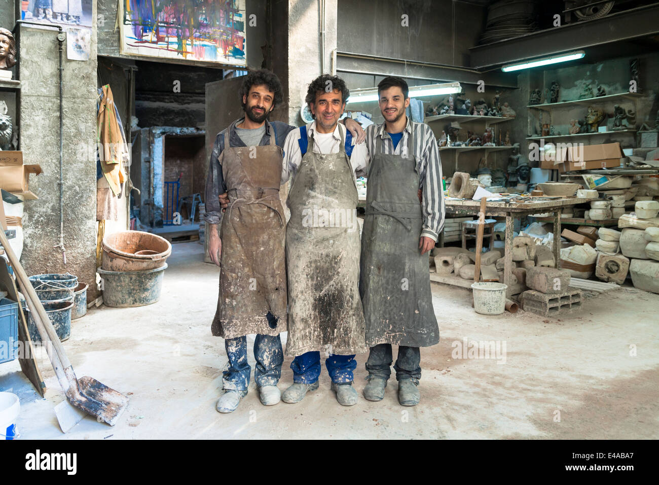 Germany, Munich, Craftsmen in art founrdy Stock Photo - Alamy