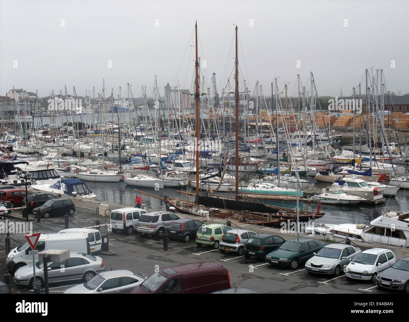 harbor scenery at Saint-Malo, city in northwestern France Stock Photo ...