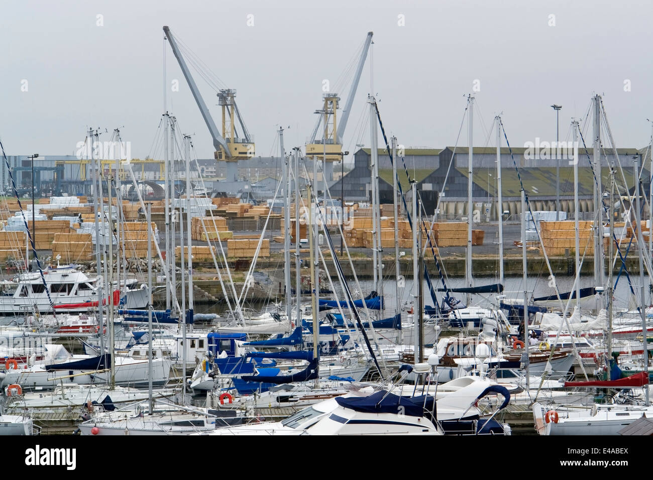 harbor scenery at Saint-Malo, city in northwestern France Stock Photo ...