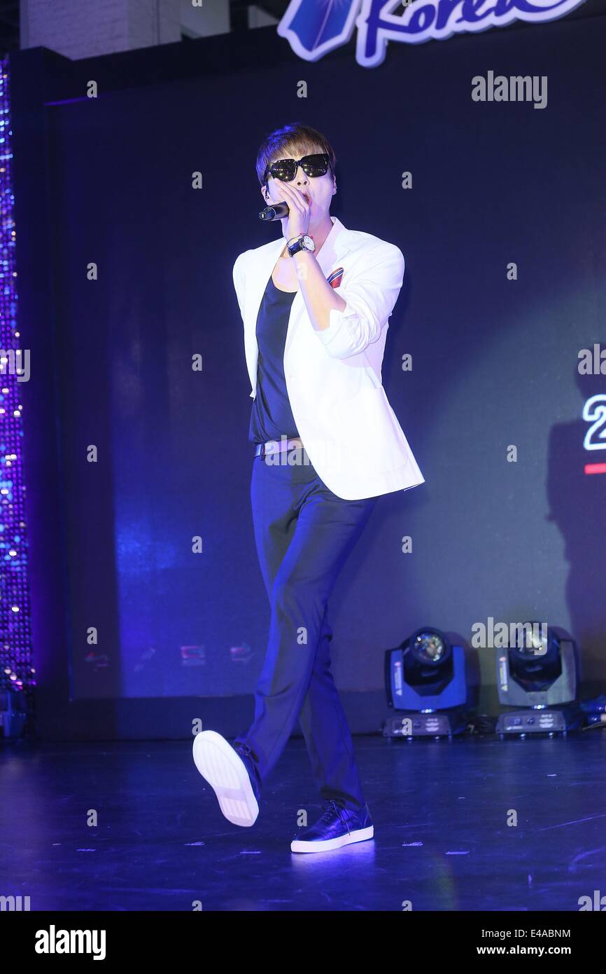 Taipei. 5th July, 2014. Shin Hyesung of South Korea boy band Shinhwa ...